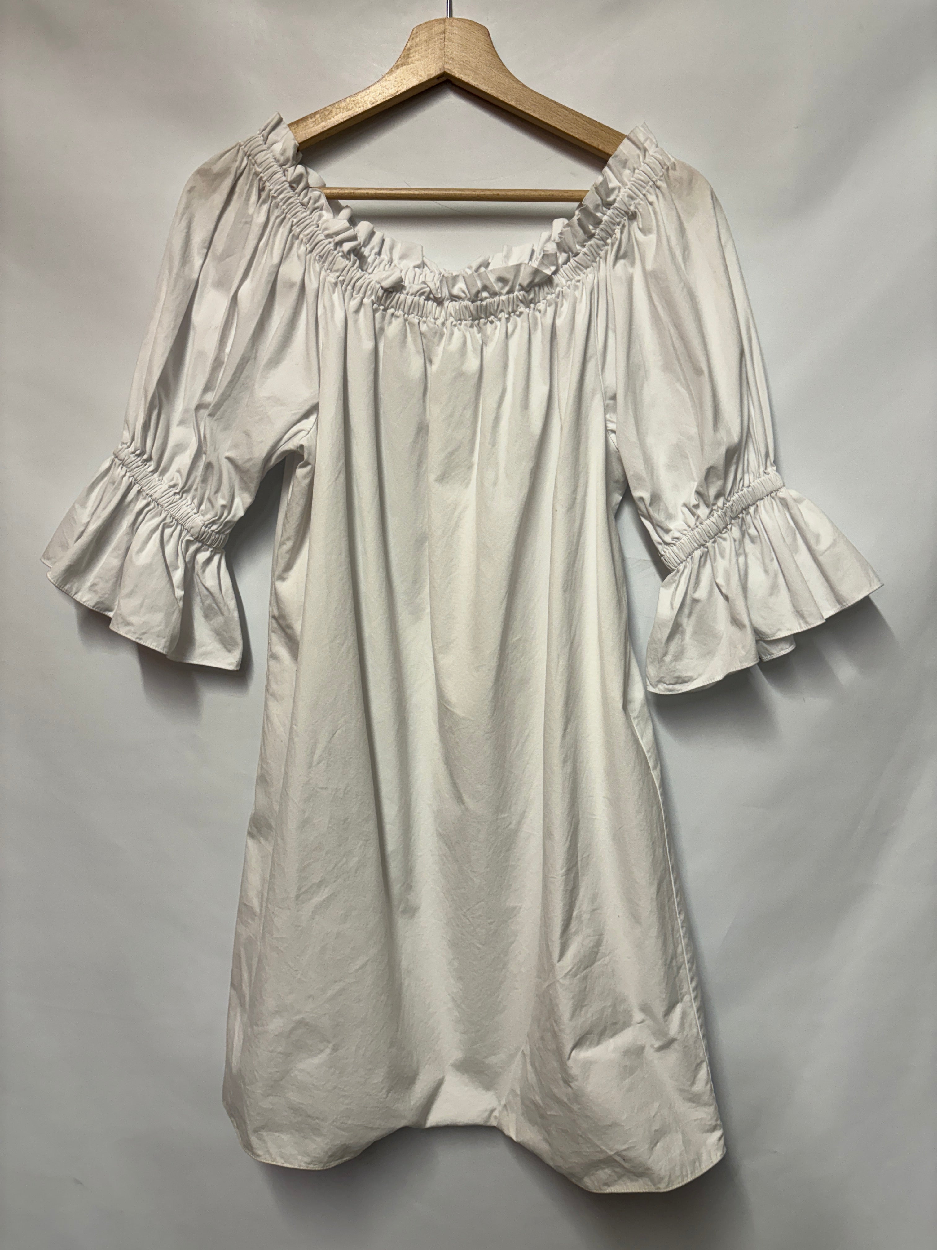 Alice + Olivia White Cotton Ruched Mini Dress Medium – Shop for Shelter