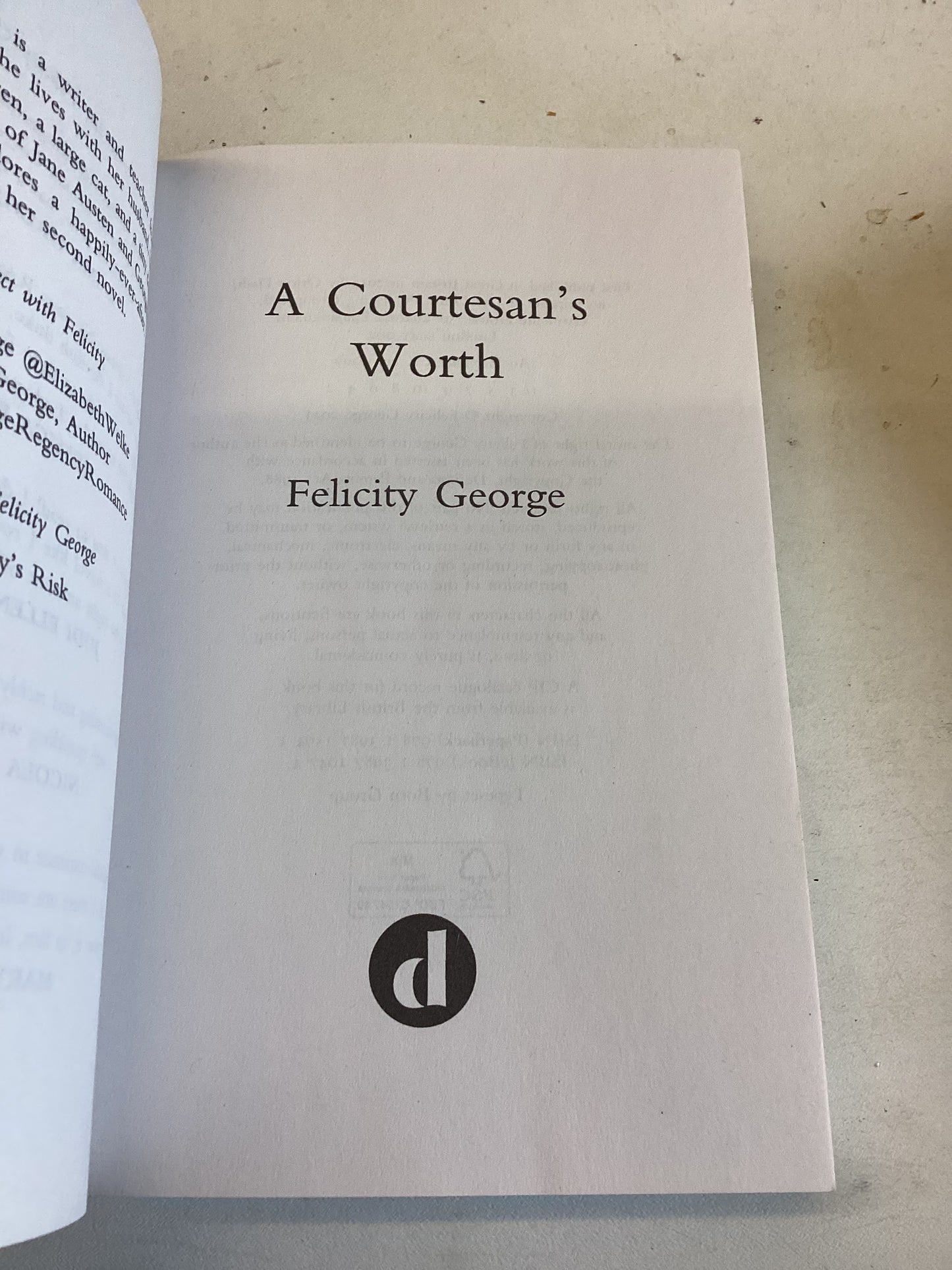 A Courtesan's Worth A Mistress Cannot Marry For Love Felicity George ...