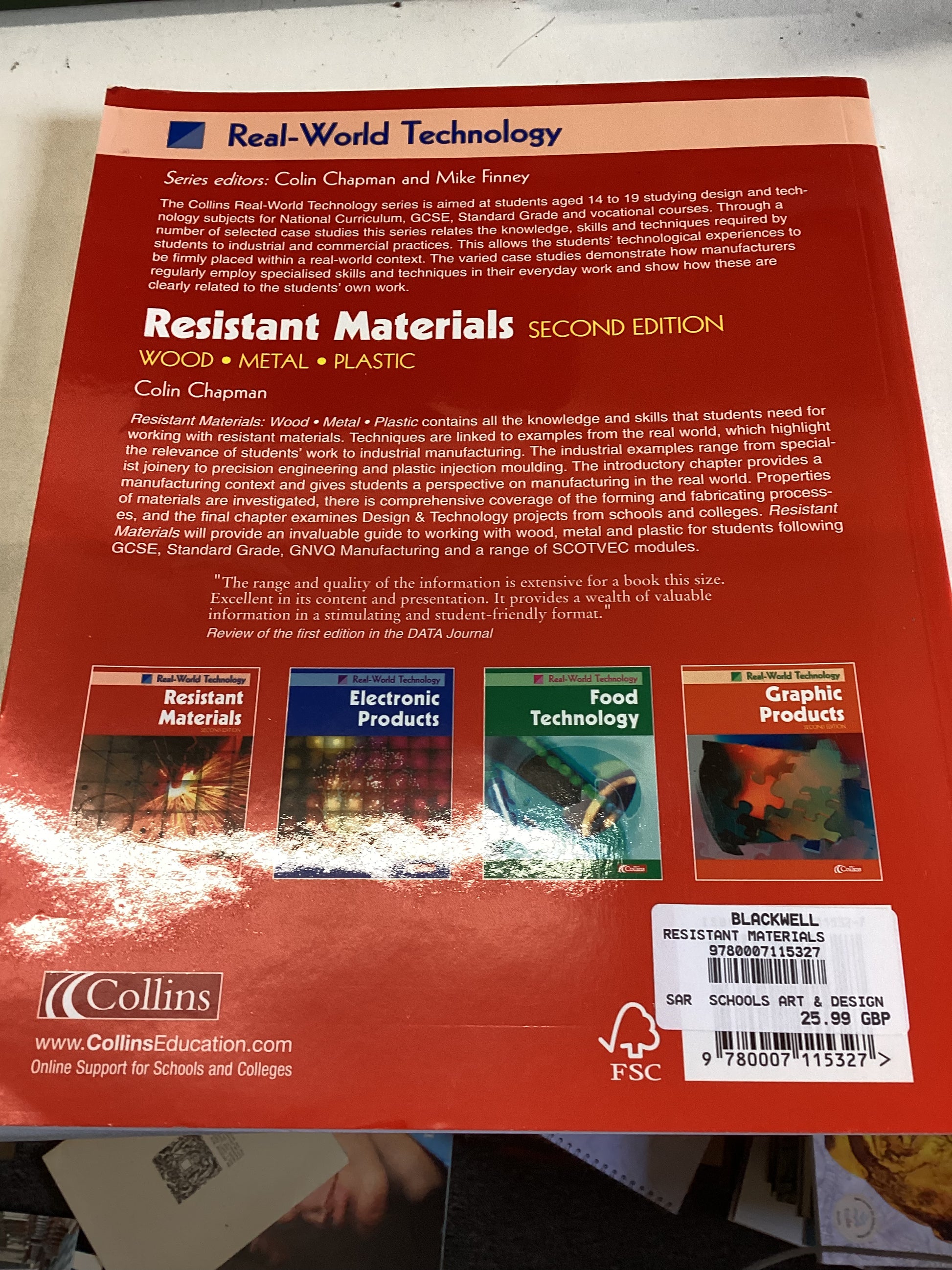 Resistant Materials Wood Metal Plastic Second Edition Real World Techn ...