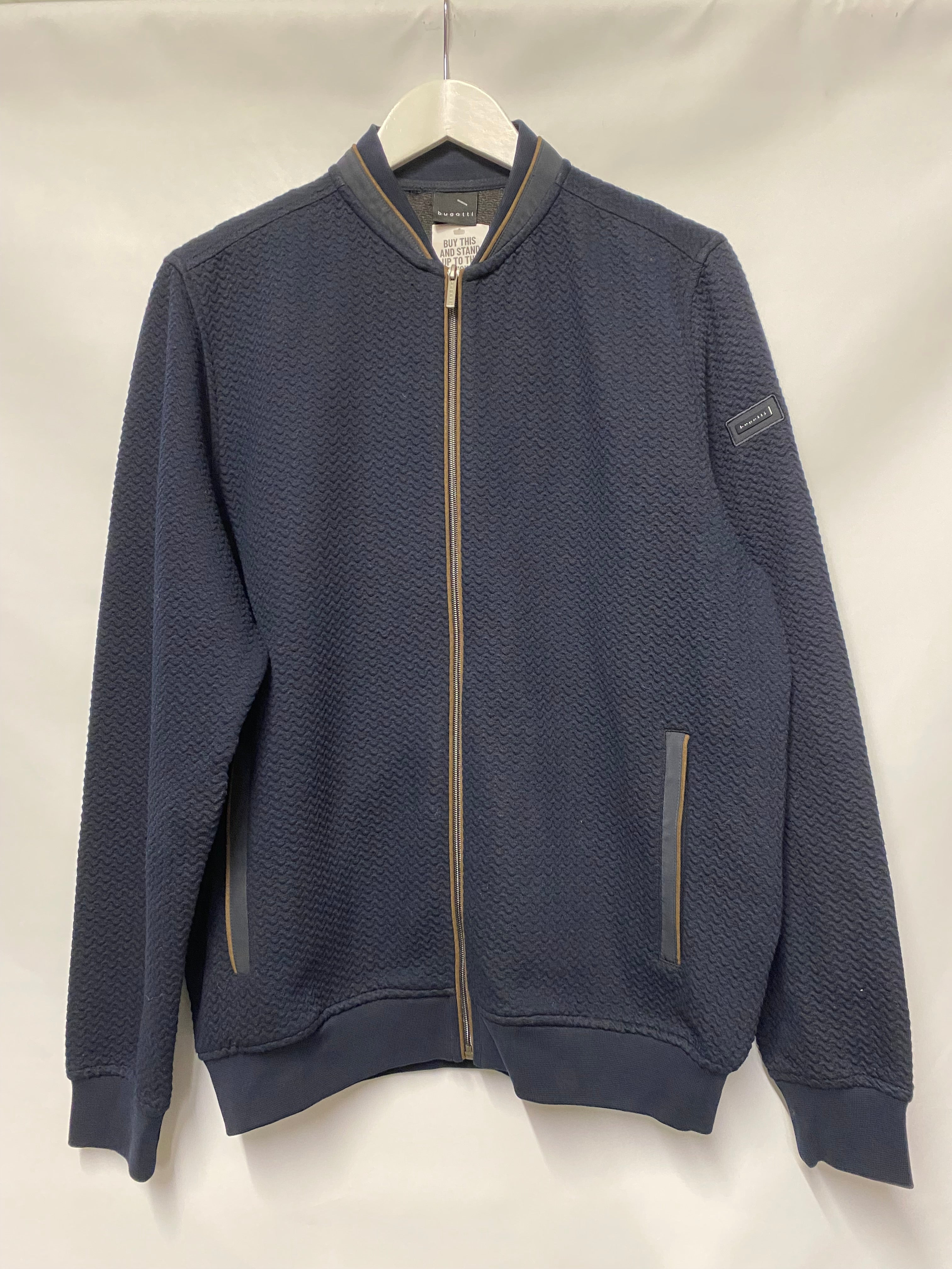 Bugatti Navy Ribbed Cotton Bomber Zip Up Jacket XL – Shop for Shelter